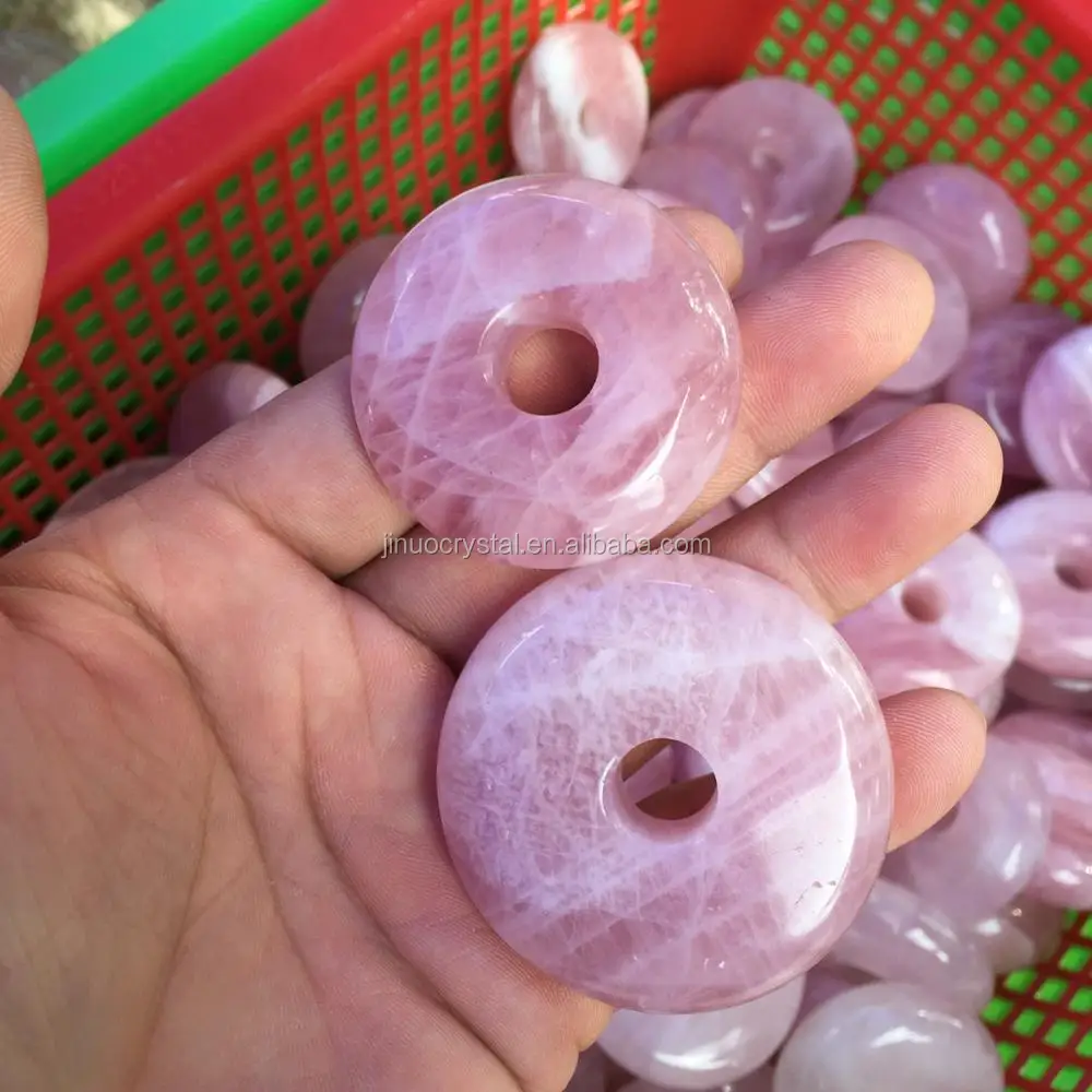 Rose Quartz Crystal Donuts Stone Pendant Wholesale - Buy Rose Pendant ...