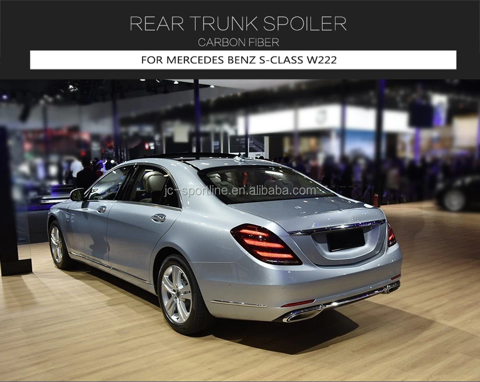 Carbon Fibre W222 Rear Trunk Spoiler for Mercedes Benz S-class