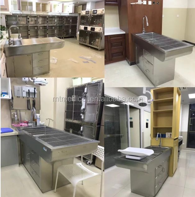 Operating Wet Table Veterinary with Drawers 304 Stainless Steel