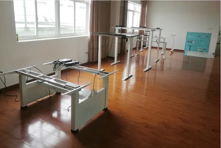 Ergonomic 2-stage Quad Motor Back -to -back Electric Sit-stand Desk ...