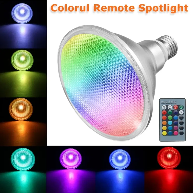 E27 Ip65 Waterproof Led Par38 Rgb 18w Light Bulb - Buy Rgb Led Par 38 ...