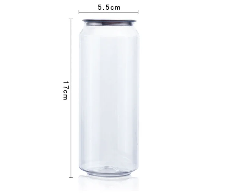 500ml And 650ml Clear Pet Plastic Soda Can With Easy-open Lid - Buy Plastic Soda Can,Pet Soda ...