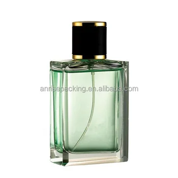 Wholesale 100 Ml Big Volume Rectangle Green Glass Women Perfume Bottle ...
