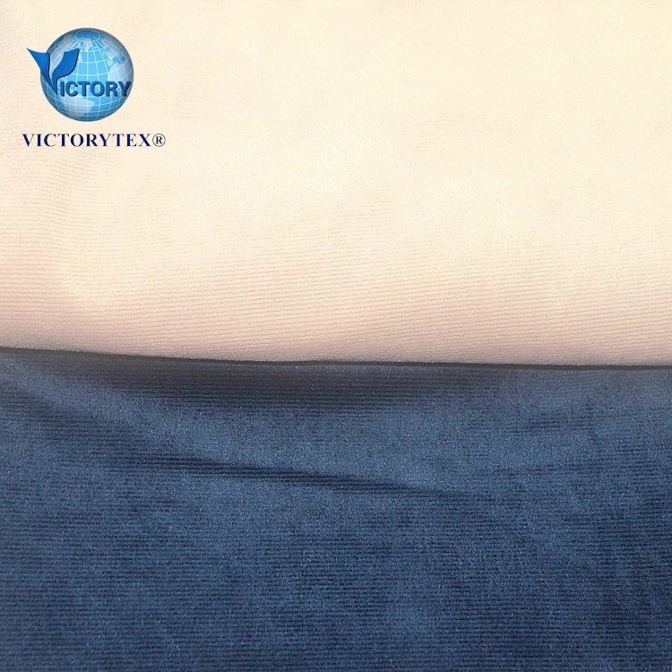 Customized Polyester Spandex Horizontal Drop Needle Stripes Knitted ...