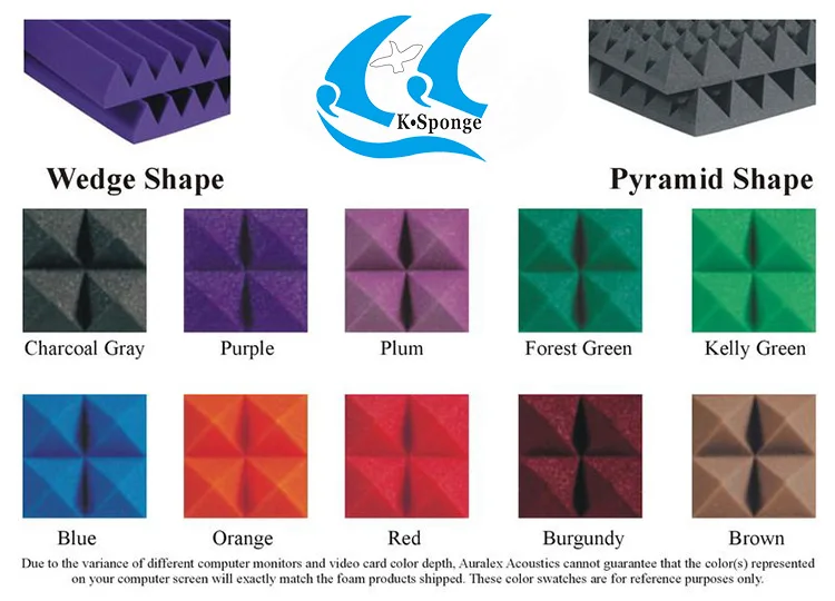 Blue Color Acoustic Pyramid Foam Panels 4x8 Sound Insulation Acoustic ...