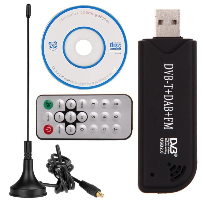 USB2.0 Digital DVB-T SDR+DAB+FM TV Tuner Receiver Stick