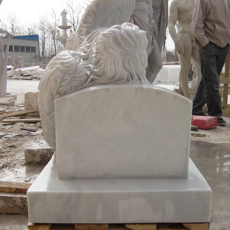 Funeral Use Cemetery Sad Lying Angel White Marble Statue Angel ...