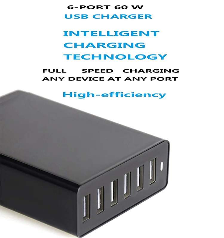 Anker Quick Charge 3.0 60w 5v 12a 6 Port Fast Usb Travel Wall Charger ...
