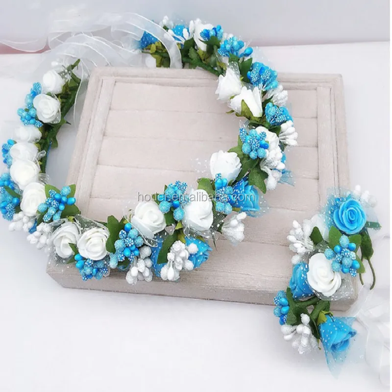 Rose Floral Head Wreath Garland for Wedding Decorations