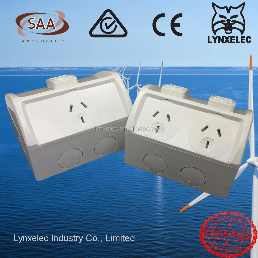 Australia Waterproof Double Switched Power Socket Outlet Power Point ...