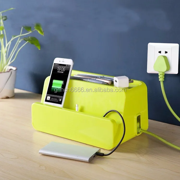 New Desk Power Cable Socket Boxes Mobile Phone Charging Bracket Cable ...