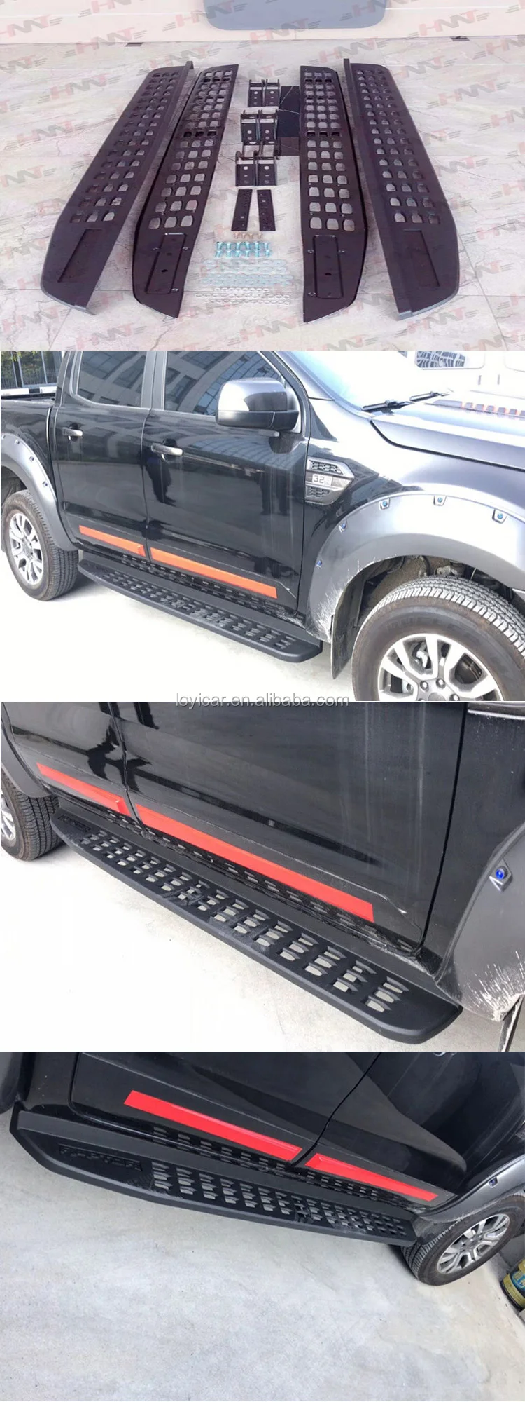 Factory Wholesale Running Boards Side Nerf Steps For Ford Ranger T6 T7 ...