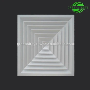 Hvac System Ceiling Square Supply Air Diffuser As Thermostat Carrier ...