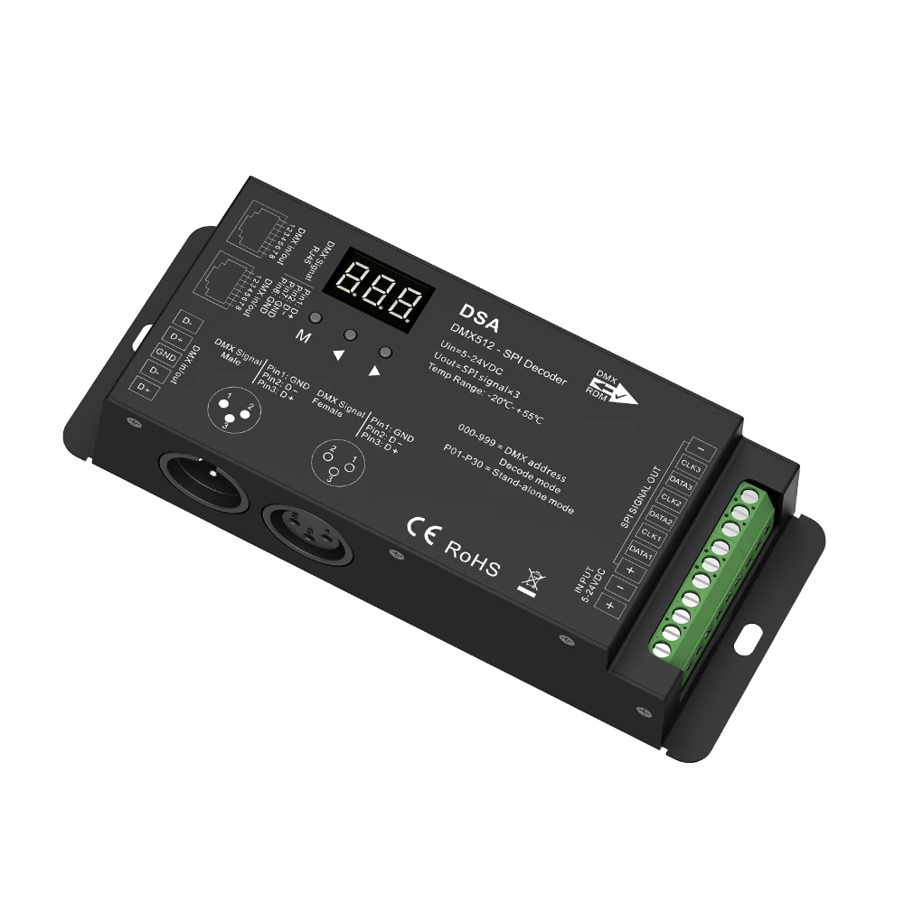 Skydance Dsa Dmx512 To Spi Converter Decoder Spittl X 3 Output Dmx