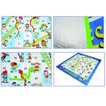 Snakes And Ladders Play Mat Rug- Floor Board Game Super Giant Portable ...