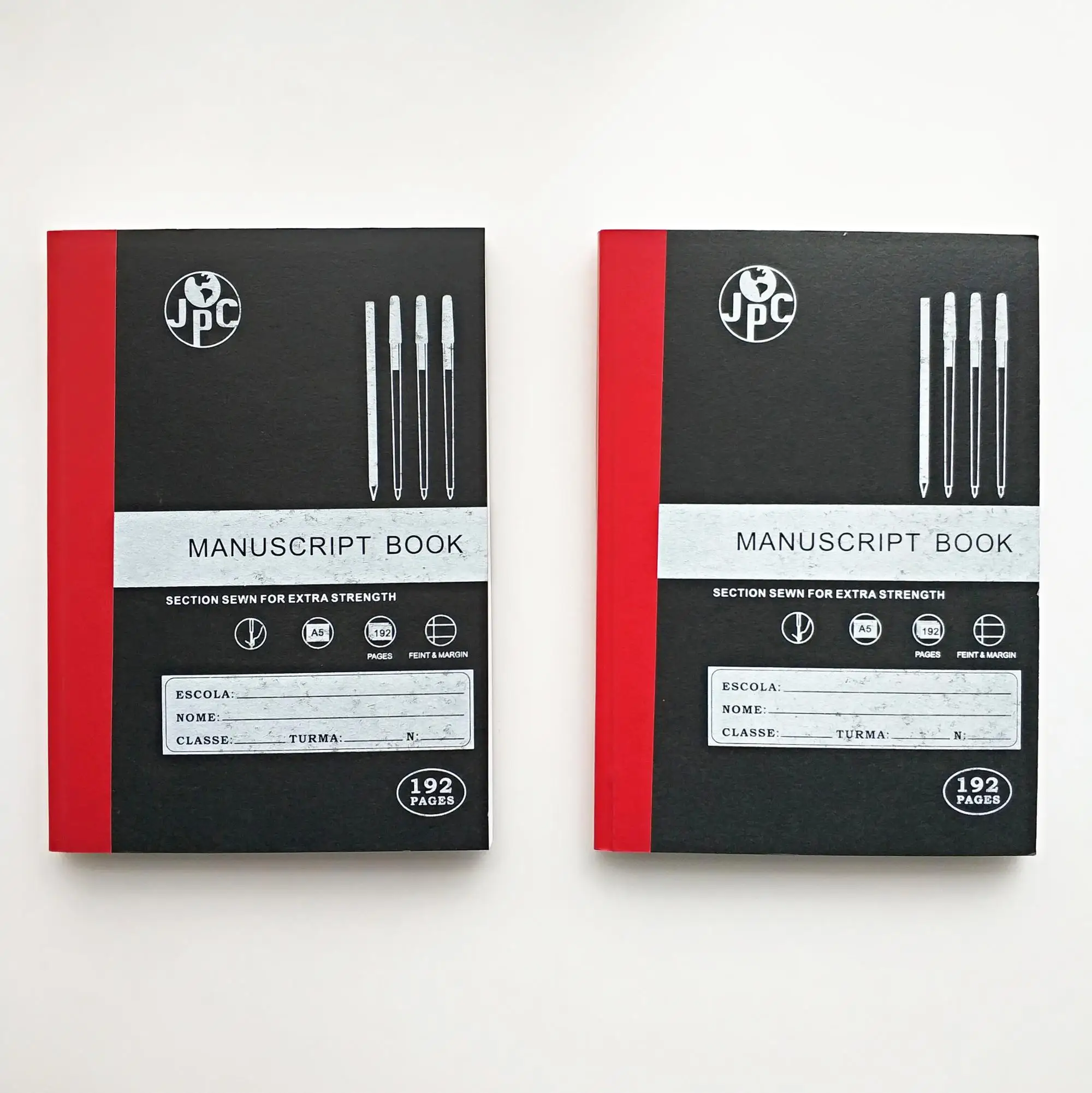 Student A4/A5 Writing Hard Cover Counter Book with Red Margin