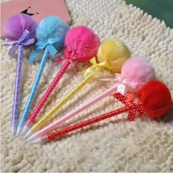 Pom Pom Pen Novelty Fluffy Bowknot Ball Point Pens - Buy Fluffy Pens ...
