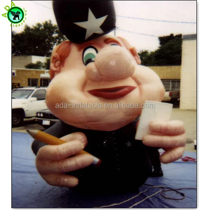 Advertising Event Decoration Giant Inflatable Police With Pen And Paper ...
