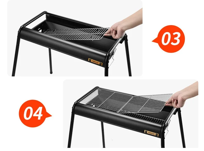 High Quality Metal Rectangular Charcoal Bbq Standing Grill For Panic ...