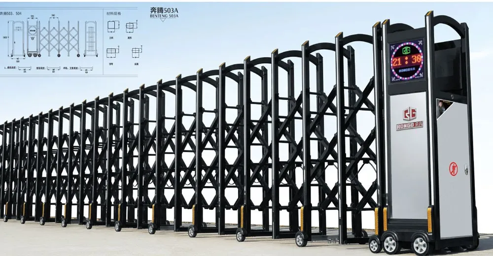 Automatic Folding Curved Sliding Gate Design - Buy Main Gate Designs ...