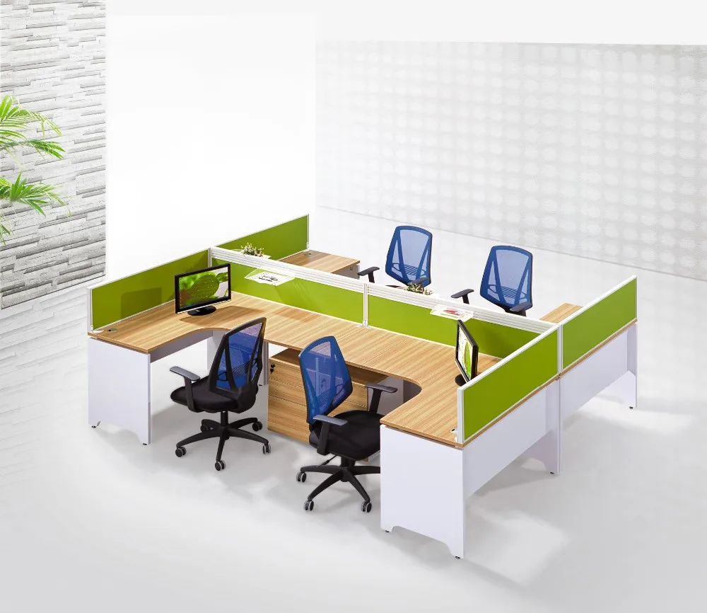 Modular Cubicle Office Linear Workstations With Pin-up Board Partition ...
