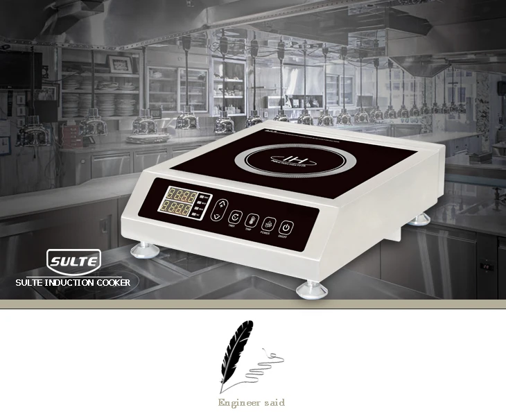 Double 4-digital Screen Display Commercial Induction Cooktop - Buy ...