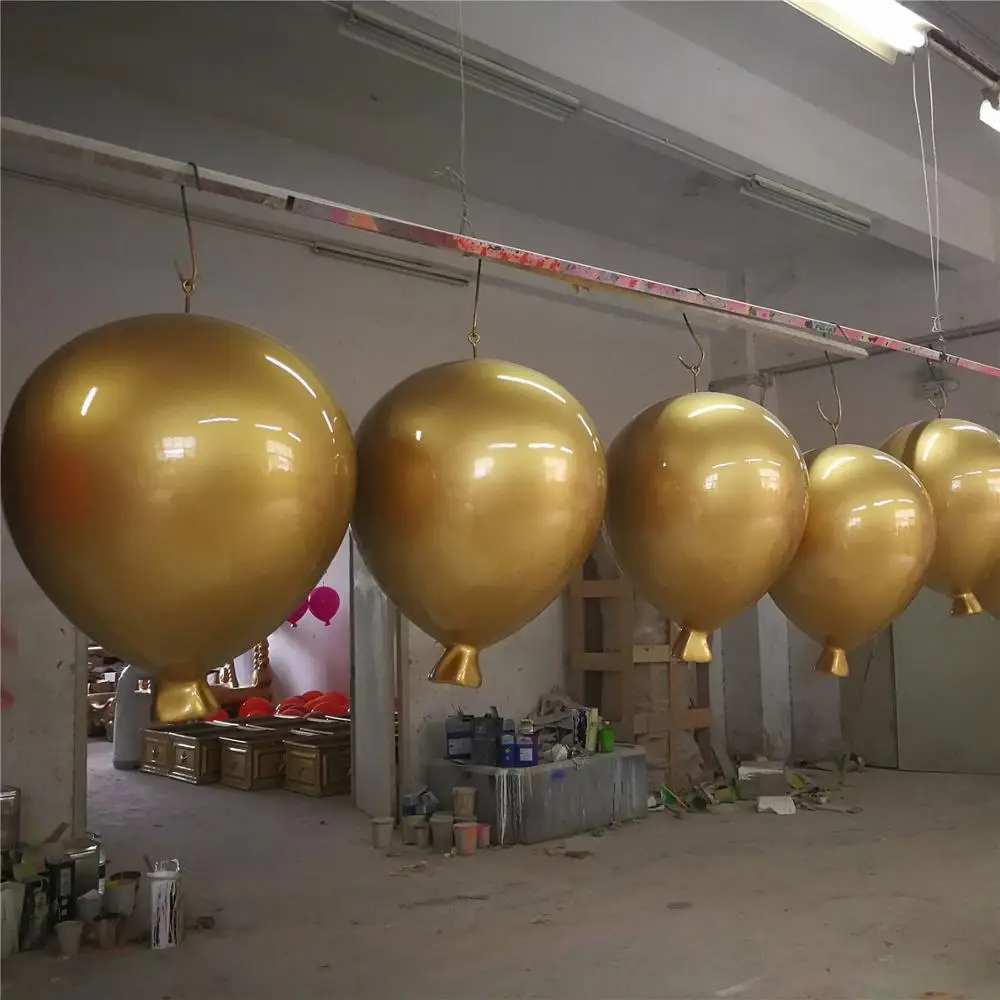 Colorful Standing Hot Air Balloon Fiberglass Decoration For Window ...