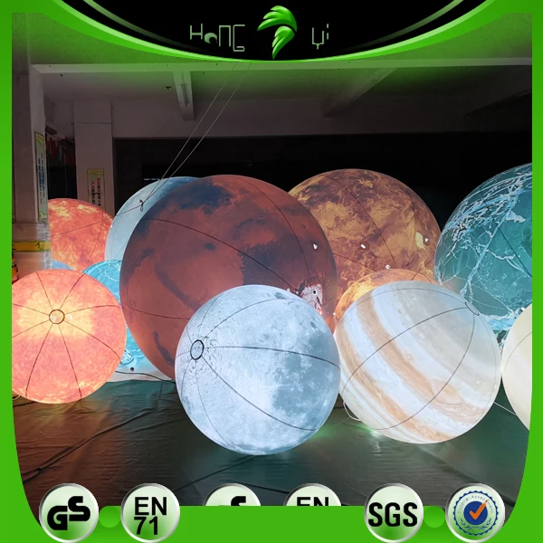 Customized Inflatable LED Planet Set - Perfect for Events