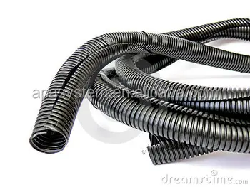 Pa/pp/pe Electrical Flexible Slit Double Deck Corrugated Tubing ...