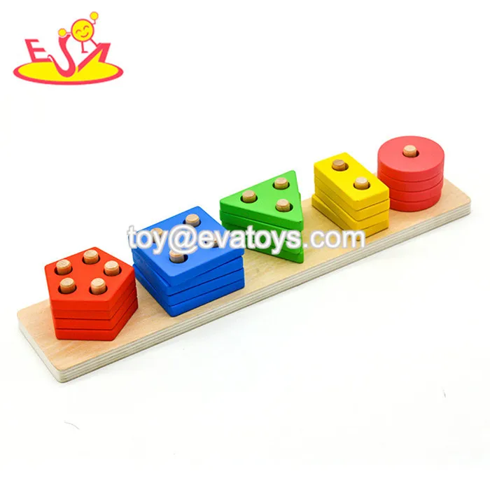 2023 New Design Colorful Kids Wooden Sorting Blocks Toy W13D052 for ...