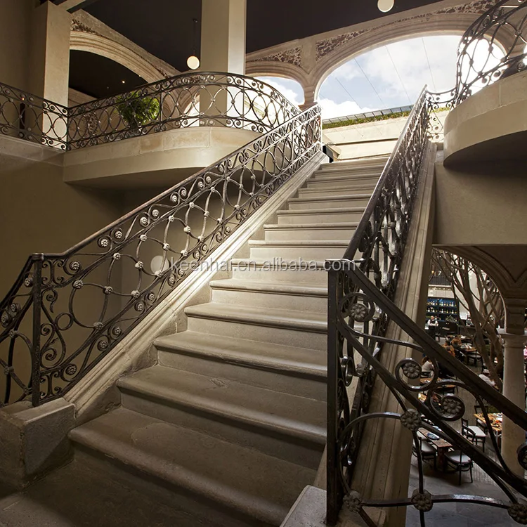 Interior Antique Bronze Decorative Railing Design Brass Stair Handrails ...