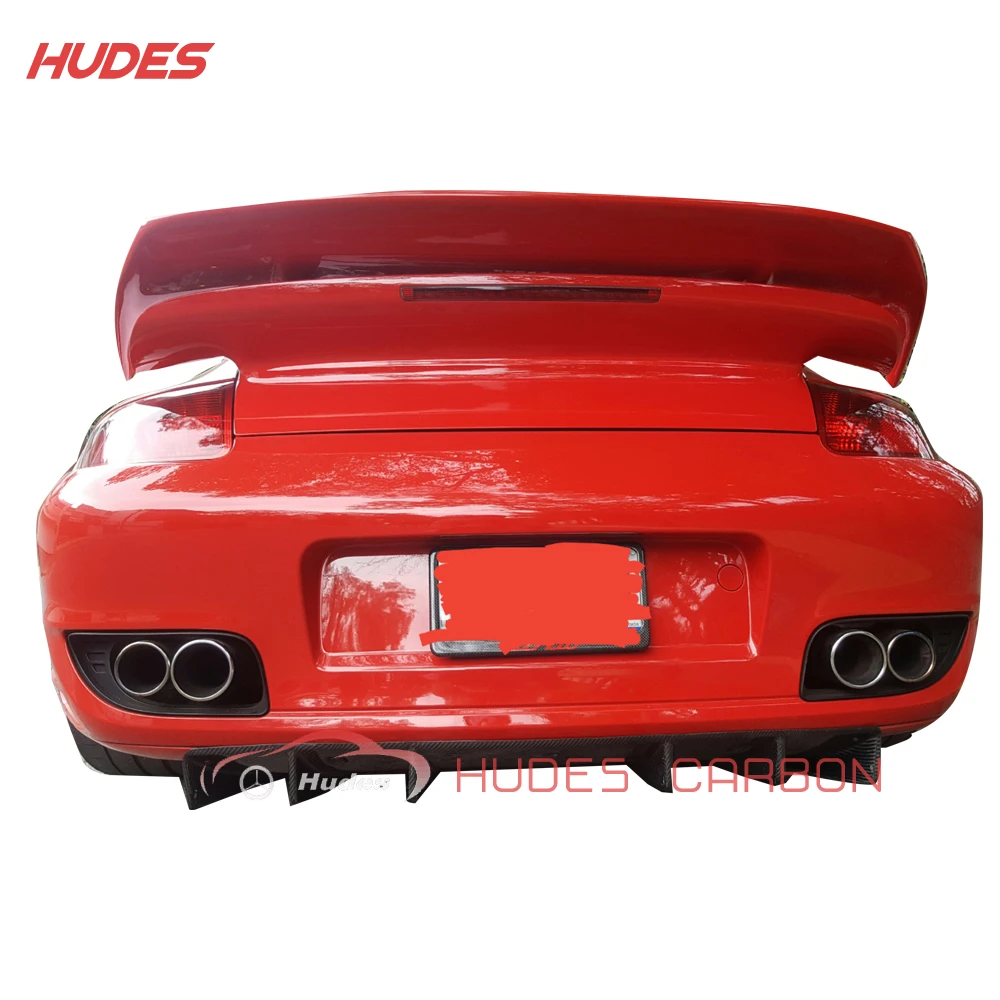 Porsche 997 Turbo Carbon Fiber Rear Diffuser & Rear Spoiler, OEM