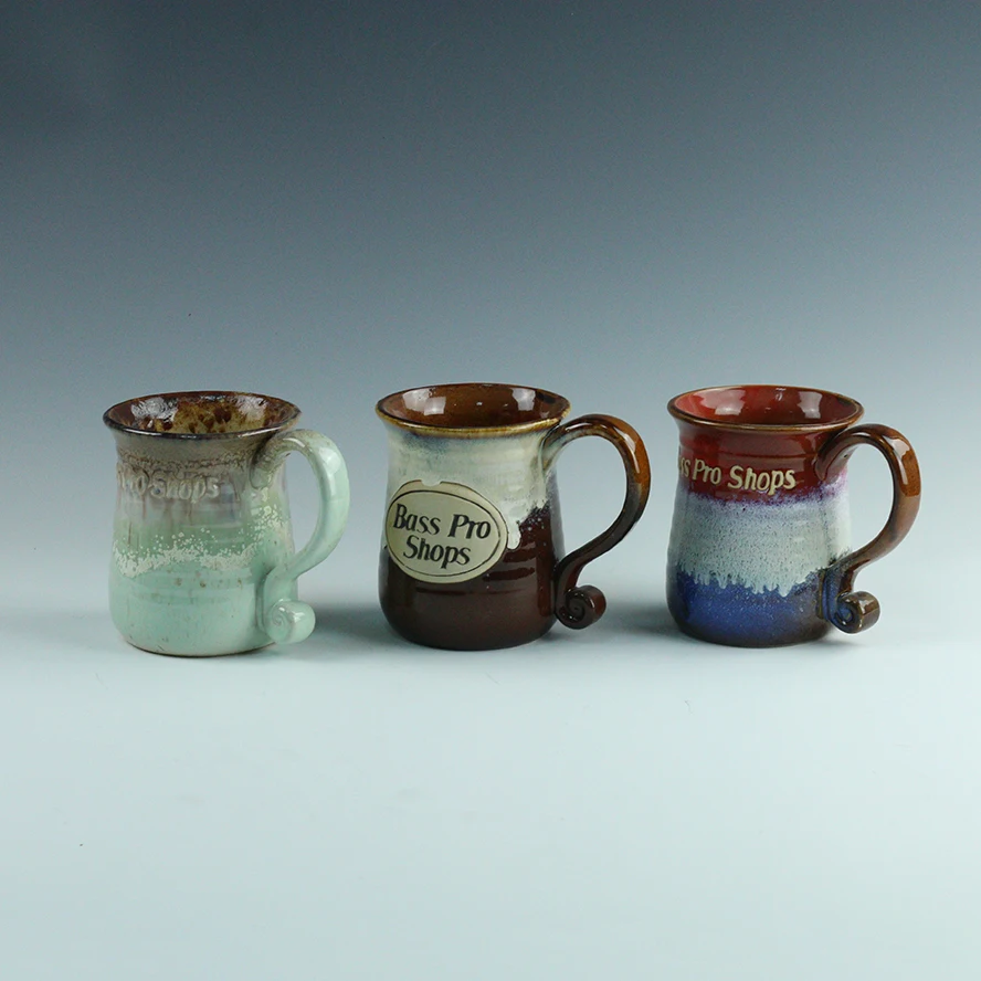 Wholesale Custom Hand Painted Embossed logo Ceramic Coffee Mug Cup ...