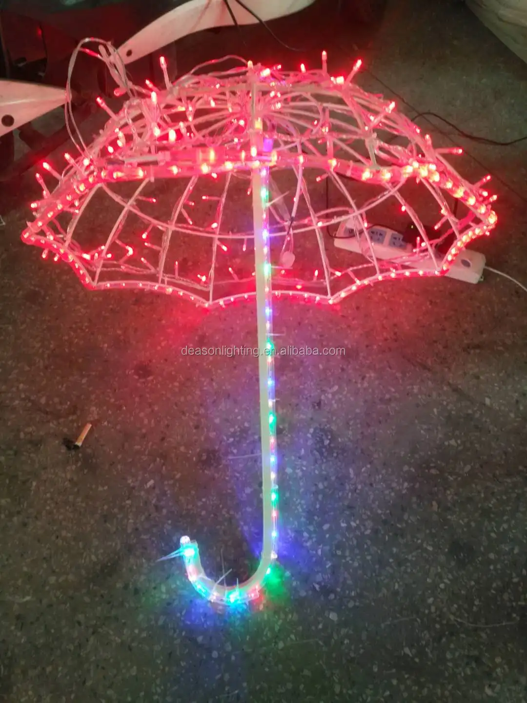 Hanging Christmas Decorations: LED Light Umbrella for Street & Outdoor ...