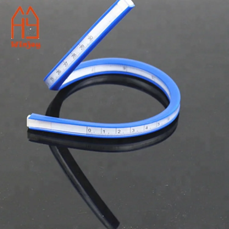 Custom 30cm/40cm Plastic Flexible Ruler for Curves Drawing