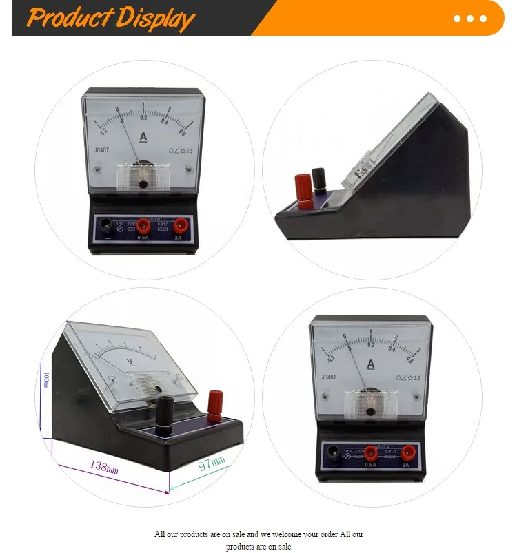 J0407 Dc Ammeter Student Meter Educational School Ammeter - Buy Ammeter ...