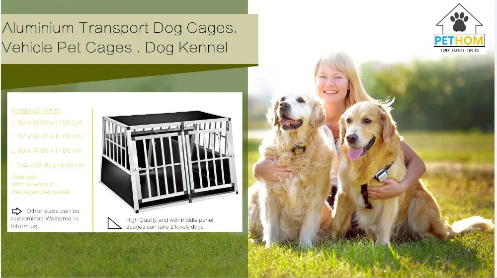 Aluminium Dog Cage - Durable & Portable Transport Carrier