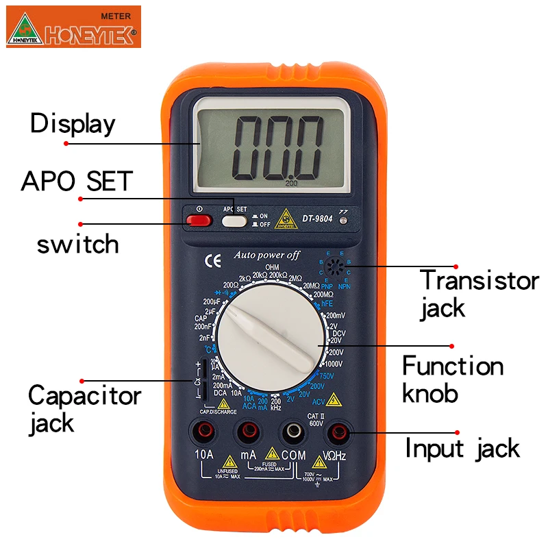 DT9804 Precision Portable Digital Multimeter - Multiemter Digital