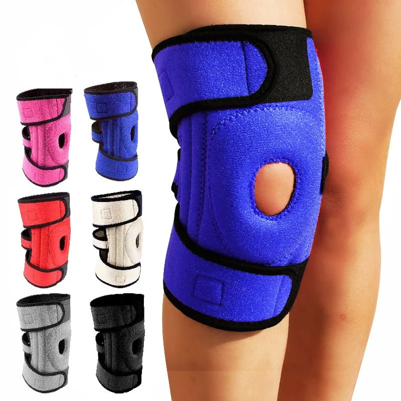 Adjustable Neoprene Hinged Knee Brace Open Patella Knee Support ...