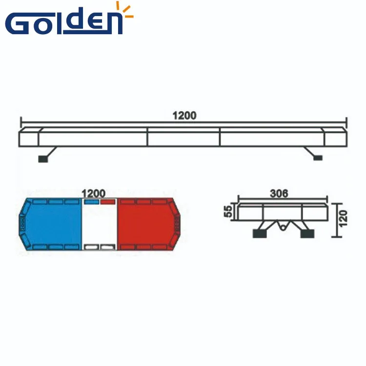 Red Blue Strobing Led Flashing Rescue Ems Cop Police Light With Siren ...