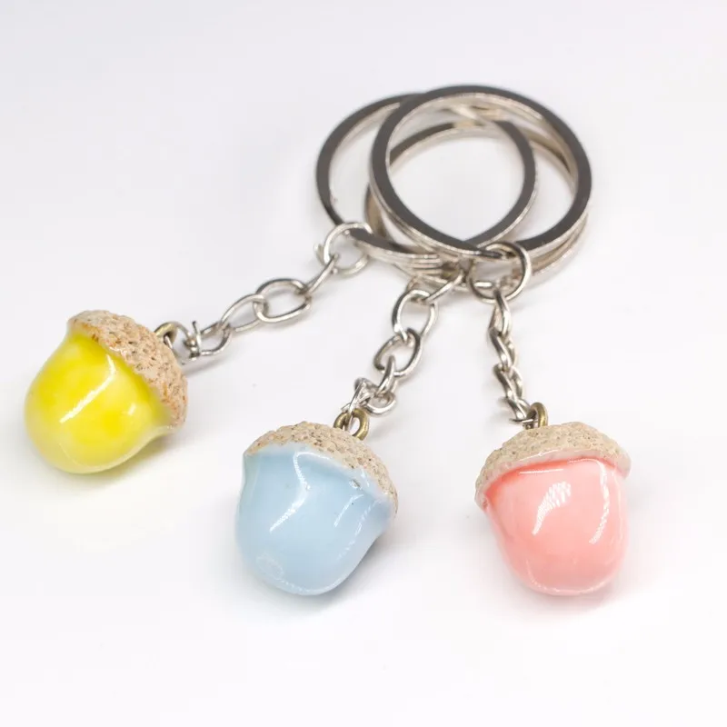 Lovely Hazelnuts Shape Ceramic Key Chain - Buy Key Chain,Ceramic Key ...