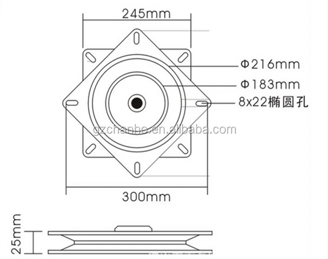 Heavy Duty Turntable Swivel Mechanism - 200KG Capacity