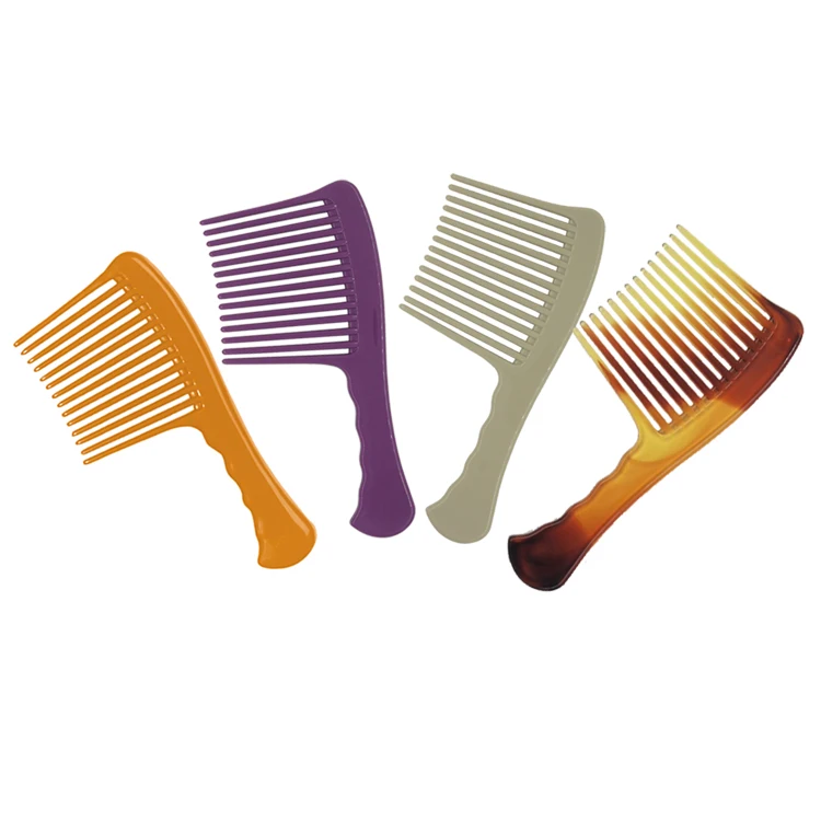 Personalized Wide Tooth Colorful Plastic Hair Large Rake Comb - Buy ...