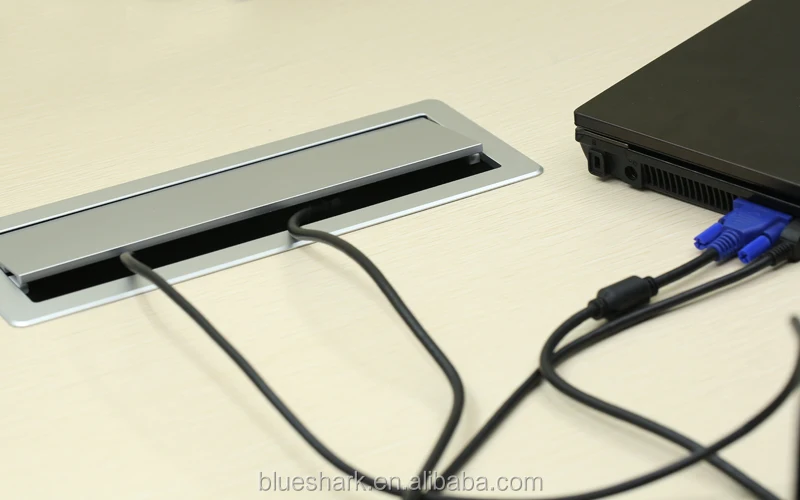 Conference Tabletop Desk Wire Cable Management Grommet Brush Box For ...