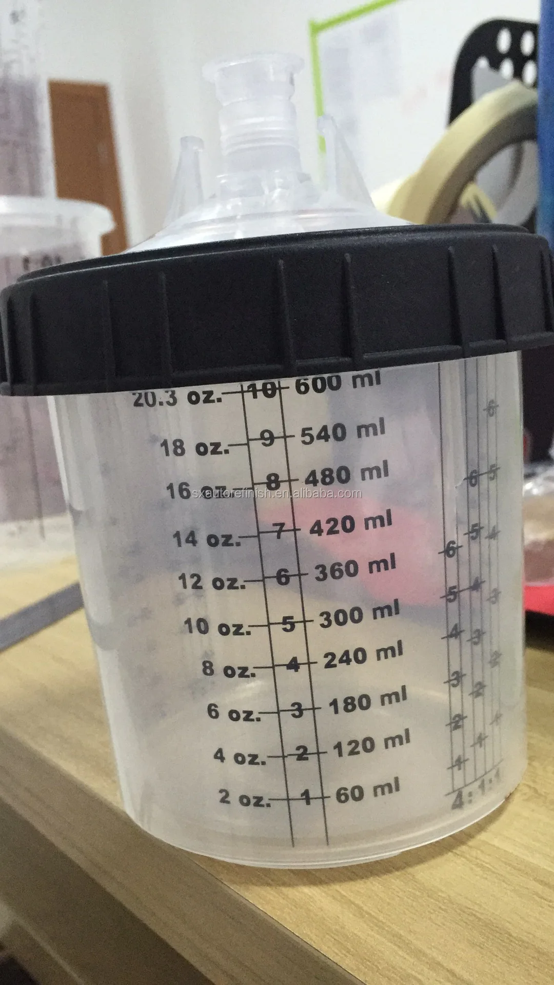 Auto Solvent Resistance Clear Plastic Disposable Mixing Cup Spray ...