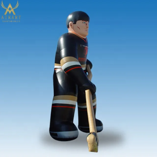 Customized Club Mascot Inflatable Ice Hockey Players Cartoon Character ...