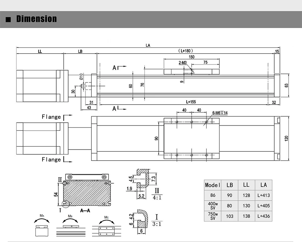 3-axis gantry XYZ linear stage 50mm-4000mm customizable ball screw linear module guide slide ...