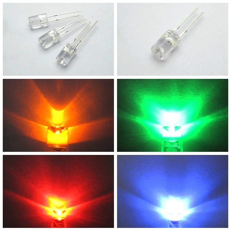 3mm 5mm Concave/square/round/flat Top/straw Hat/bullet 5m Led Diode ...