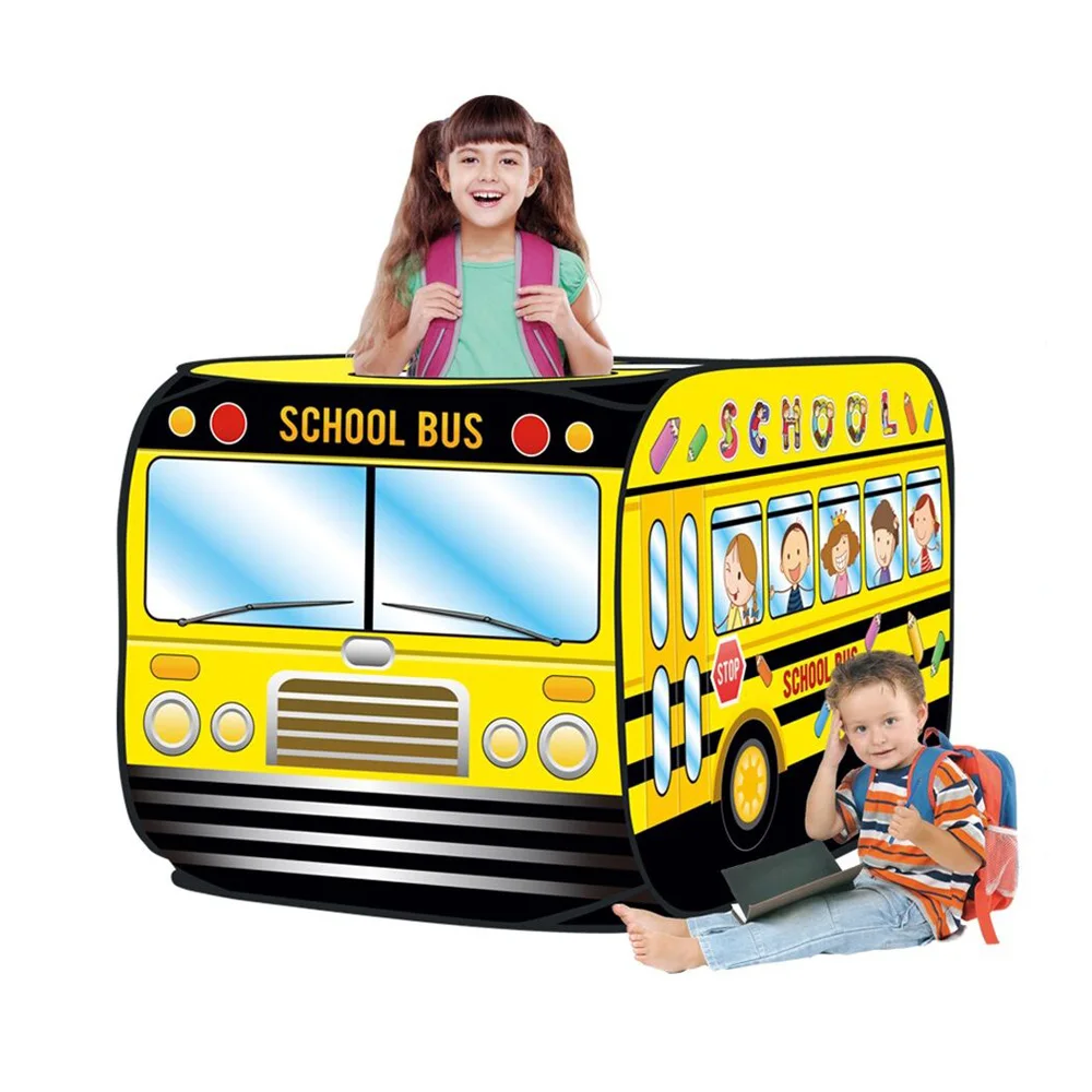 Kids School Bus Play Tent Foldable Pop Up Playhouse - Buy Kids Play ...