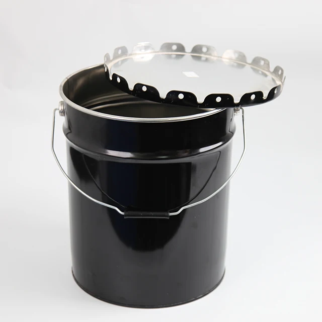 19l Tin Pail 5 Gallon Black Empty Pain Metal Bucket - Buy Metal Buckets ...